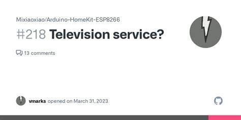 Television Service Issue Mixiaoxiao Arduino Homekit Esp