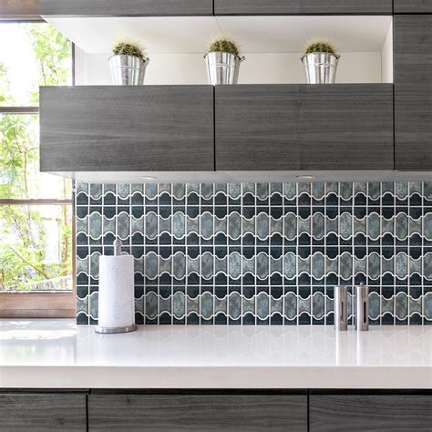 Merola Tile Montego Porcelain Mosaic Tile In Bluegreenbeige And Reviews