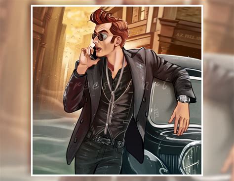 Good Omens Crowley Aziraphale Printable Art Digital Art Wall Art Fanart