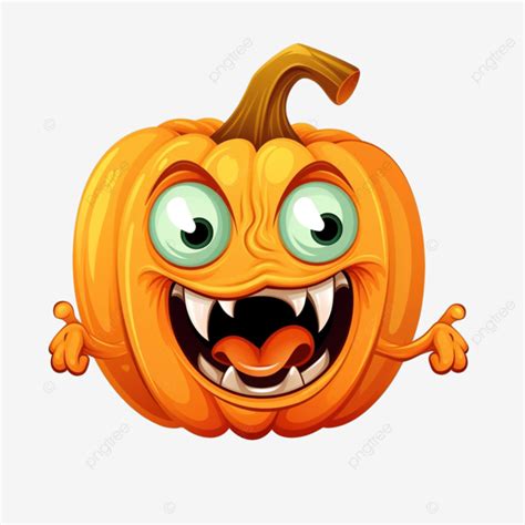 재미있는 귀여운 미친 호박 캐릭터 할로윈 일러스트레이션 괴물 얼굴 Png 일러스트 및 이미지 에 대한 무료 다운로드 Pngtree