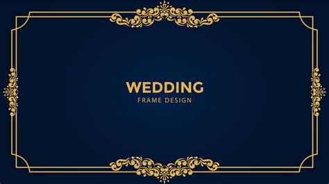 Golden Wedding Frame 22713048 Vector Art At Vecteezy