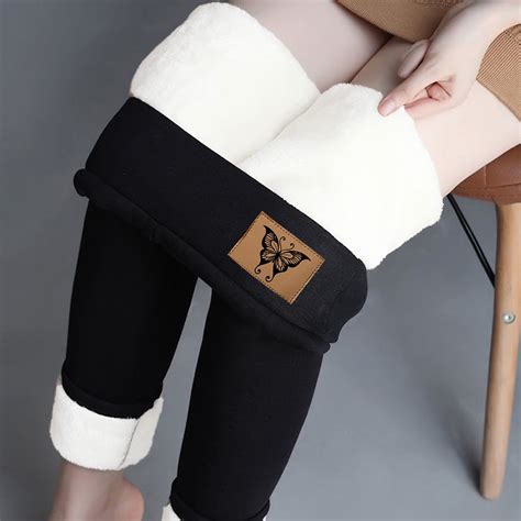 Jsaierl Womens Fleece Lined Leggings Winter Warm Thick Tights Cotton
