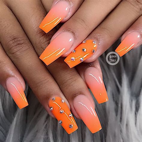 Bui808nails On Instagram Love This Orange 🍊 Color When Its Ombre With