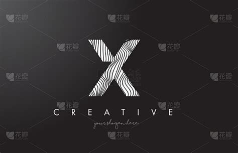 斑马 品牌名称 线条 英文字母x 纹理效果 白色 创造力 商务 文字 设计