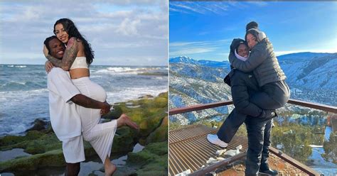In Photos Travis Hunter And Longtime Partner Leanna Get Engaged