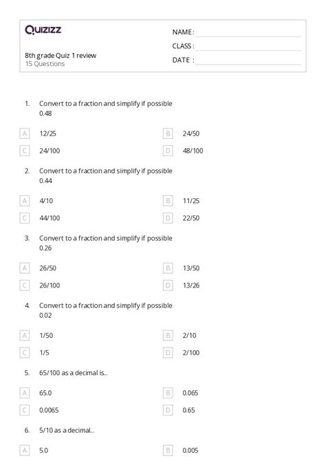 50 Equal Shares Worksheets For 8th Grade On Quizizz Free Printable