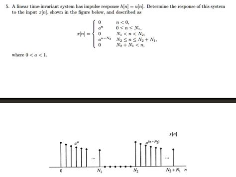 solved a linear time invariant system has an impulse response h[n] u