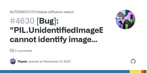 Bug Pilunidentifiedimageerror Cannot Identify Image File When