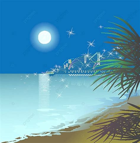 夜晚 海水 月亮 黑暗 向量 水 月亮 黑暗的向量圖案素材免費下載，png，eps和ai素材下載 Pngtree