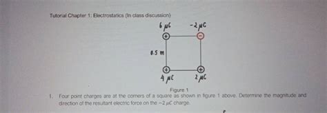 Selesaitutorial Chapter 1 Electrostatics In Class Discussion Figure