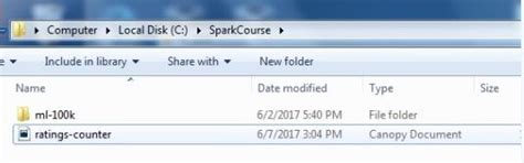 Looking At The Ratings Counter Script In Canopy Frank Kanes Taming Big Data With Apache Spark