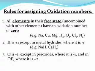 PPT Oxidation Numbers Rules PowerPoint Presentation Free Download ID 5491891
