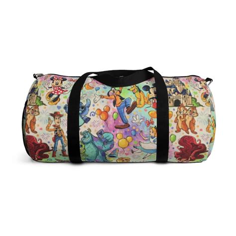 Disney Characters Duffel Bag Disney Duffel Bag Mickey Mouse Etsy
