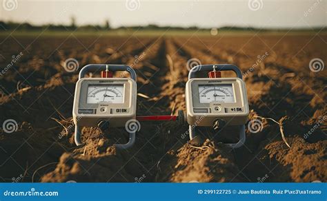 Precision Agriculture Technology With Solar Powered Sensors In Field Stock Illustration