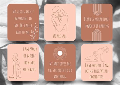 Birth Affirmation Cards Printable Birth Affirmations Digital Download