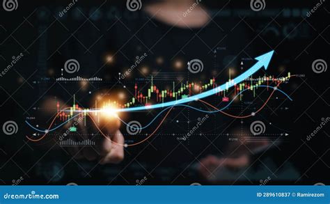 technical price graph and indicator red and green candlestick chart on