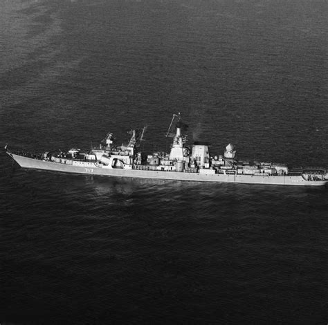 A Port Beam View Of The Soviet Kara Class Guided Missile Cruiser Azov
