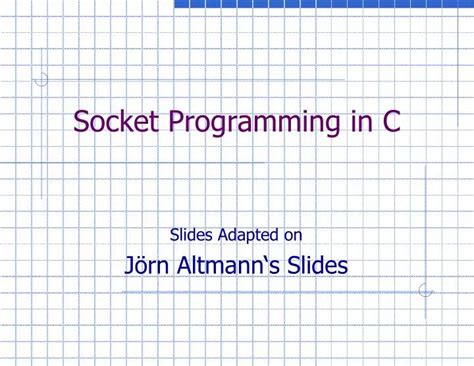 PPT Socket Programming In C PowerPoint Presentation Free Download ID