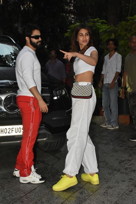 Kriti Sanon And Varun Dhawan Snapped At Maddock Films Office