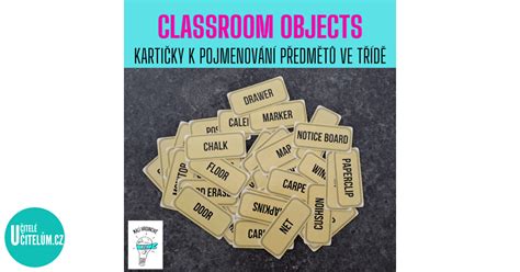 Classroom Objects Kartičky K Pojmenování Předmětů Ve Třídě Anglický