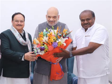 Lok Sabha Election सीट बंटवारे को लेकर जेपी नड्डा और अमित शाह से मिले
