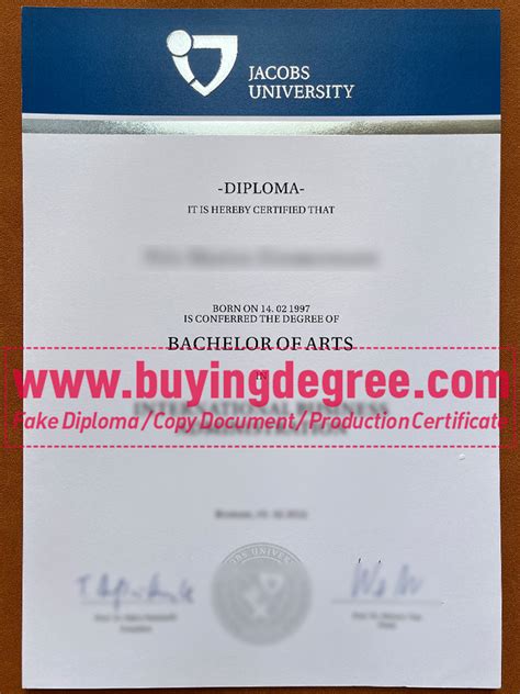 3 Steps You Need To Buying Fake Jacobs University Bremen Degree