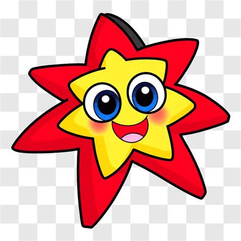 Download Happy Cartoon Star With Big Blue Eyes Pngs Online Creative