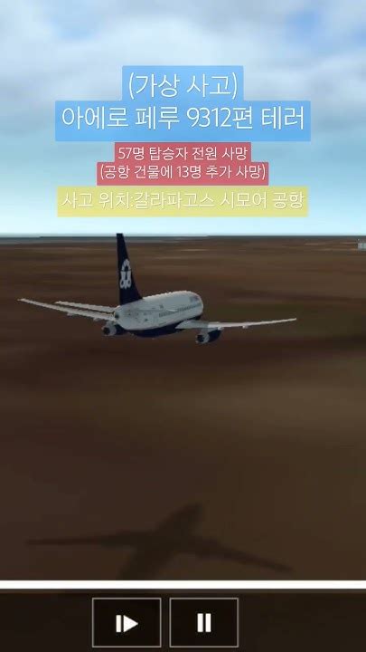 실제 사고 아님 테러 Airplane Youtube