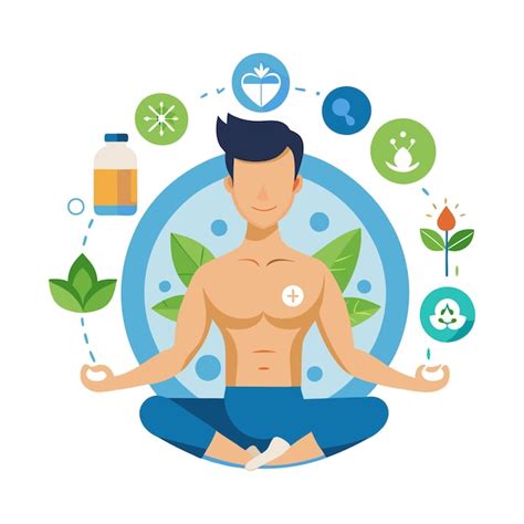 Male Wellness Symbols Vector Icons And Illustrations For Mens Health