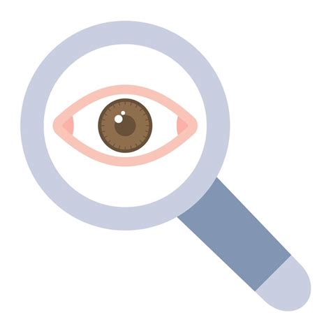 Ilustración Plana Con Lupa Para El Ojo Vector Premium