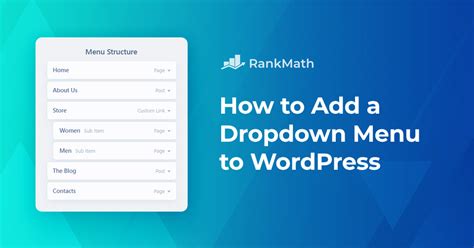 How To Add A Dropdown Menu To Wordpress A Beginners Guide Rank Math