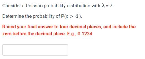 Solved Consider a Poisson probability distribution with λ Chegg