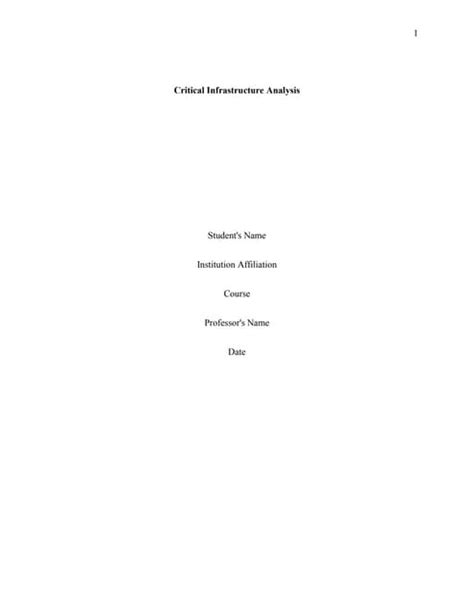 Critical Infrastructure Analysisdocx
