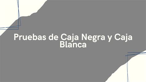 Curso Gratis De Pruebas De Caja Negra Y Caja Blanca Facialix