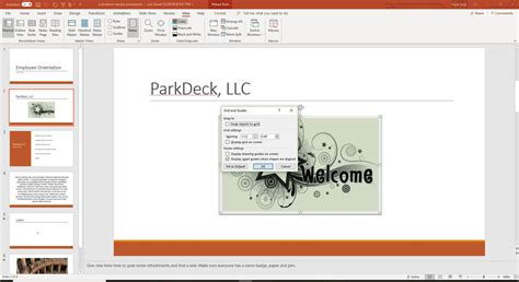 nudge objects to control placement powerpoint slides