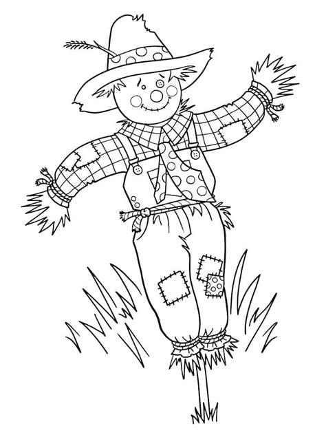 Scarecrow Printable Coloring Page Download Print Or Color Online For