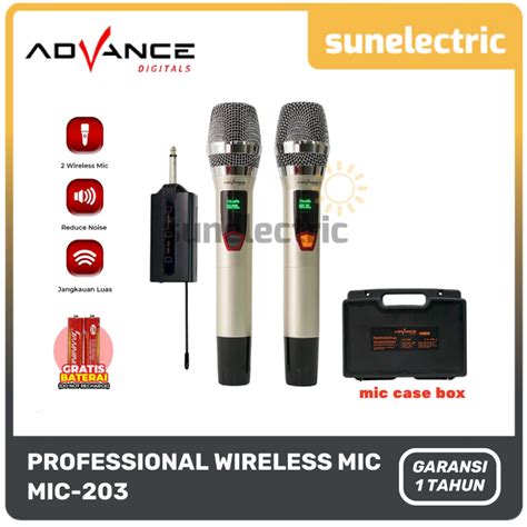 Jual Advance Wireless Mic Microphone Profesional Mic Karaoke