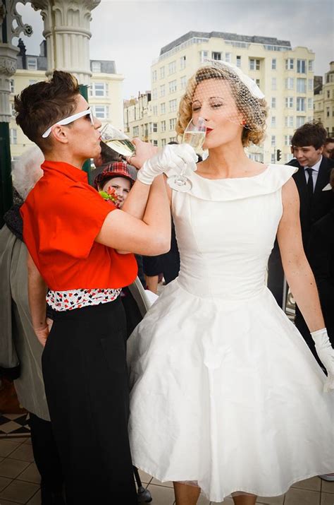 A 1950s Red Retro And Seaside Inspired Wedding Brides