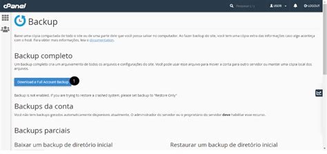 Como Fazer Um Backup Completo Suporte Mastersite