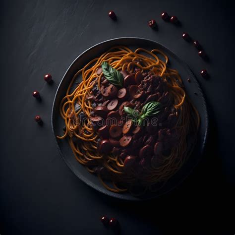 Delicious Chees Spaghetti Plate Ai Generated Stock Illustration