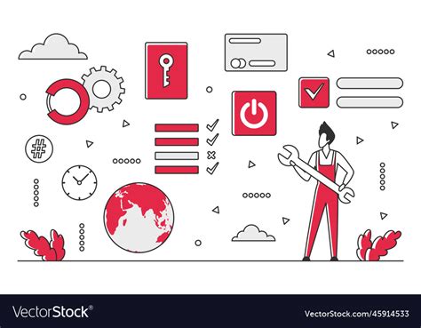 Technical Admin Support Royalty Free Vector Image