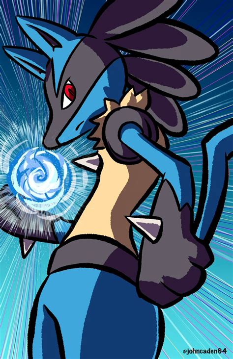274253 Safe Artistjohncaden64 Fictional Species Lucario Mammal