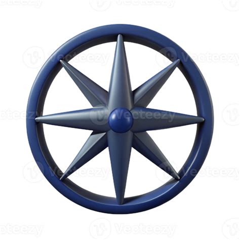 3d Render Star Compass Icon 54308678 Png
