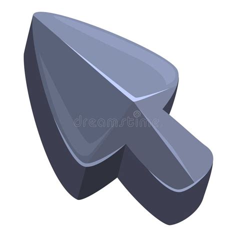 3d Cursor Arrow Pointing Up Right Showing Internet Click Stock