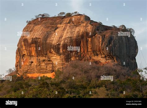 The Sun Sets Over Sigiriya Rock Fortress In Central Sri Lanka The Rock
