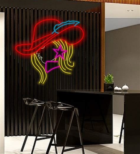 Cowgirl Neon Sign Cowgirl Neon Sign Home Decor Cowgirl Neon Sign Gift Neon Sign With Cowgirl