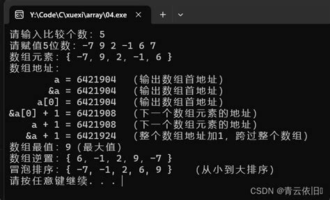 一段代码搞懂一维数组 Csdn博客