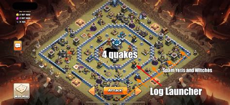 How To Attack Ring Base Th13 W 280 Space Rclashofclans