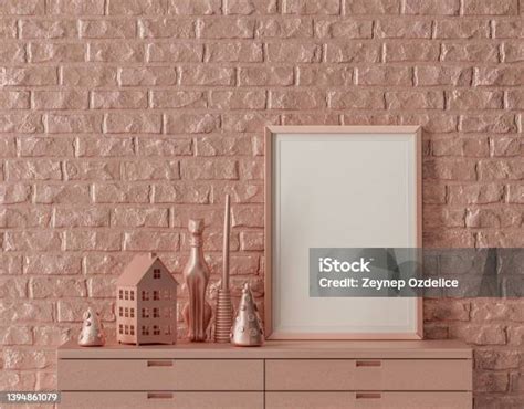 직사각형 포스터 프레임 핑크 흑백 인테리어 룸 액세서리 3d 렌더링 0명에 대한 스톡 사진 및 기타 이미지 0명 가정 생활 가정의 방 Istock