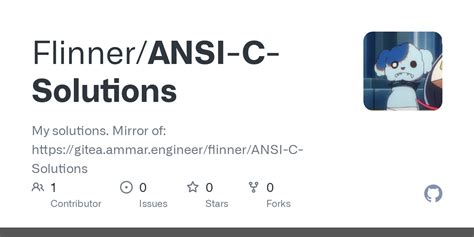 Github Flinner Ansi C Solutions My Solutions Mirror Of Https Gitea Ammar Engineer Flinner